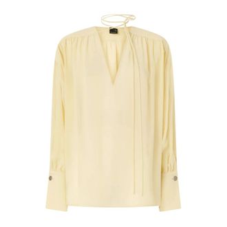 Pinko Pinko, Femme, Blouses et Chemises, Jaune, Taille: 38 FR Asola Blouse