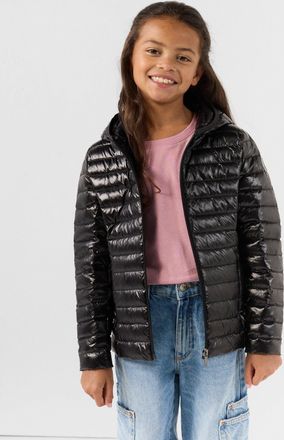 Jott Doudoune l&eacute;g&egrave;re &agrave; capuche enfant Noir Carla shiny - Taille 10/12A