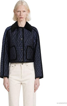 Burberry Cropped Quilted Nylon Floriston Jacket