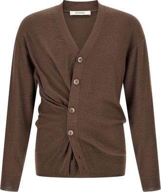 Christophe Lemaire Relaxed Twisted Cardigan - Brown