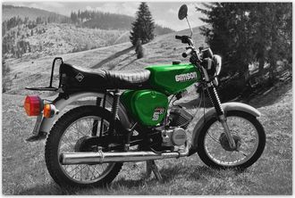 Generic Foto Bild Poster Wandkunst Dekor 90x60cm Grün Simson S51 Nr. H10099M_PL1L
