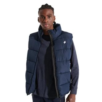 Superdry Vintage &Auml;rmellose Steppweste - - Jackets - Herren - Blau - S