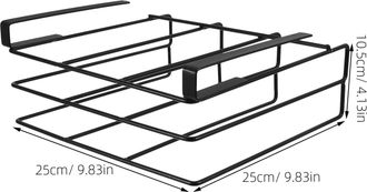 BESPORTBLE Doppellagiger Schneidebretthalter ohne Bohren Gro&szlig;er Schwarzer Aufbewahrungsst&auml;nder f&uuml;r K&uuml;chenschr&auml;nke Platzsparender Organizer f&uuml;r Schneidebretter un