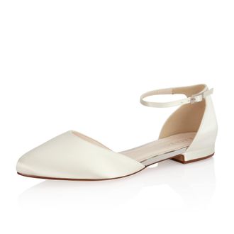 Rainbow Club Brautschuhe Khloe - Damen, Pumps, Ivory Satin - Gr. 37.5 (UK 4.5)