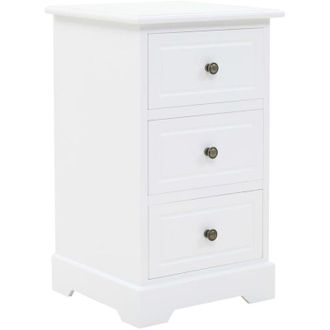 vidaXL Table de chevet mdf et Bois de pin 35 x 32 x 59 cm