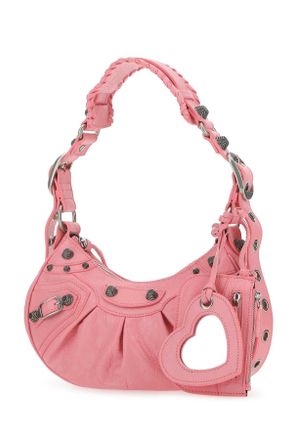 Balenciaga Womens Pink Nappa Leather Le Cagole Xs Shoulder Bag 5812 Borse A Tracolla