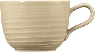 SELTMANN WEIDEN Terra Kaffeetasse, 260 ml, Kaffeeobertasse mit spiralf&ouml;rmigem Relief, Sp&uuml;lmaschinen- und mikrowellenfest, Porzellan, Sandbeige