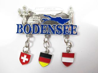 Generic Bodensee Magnet Charms Metall 3 Anhänger Souvenir Germany Schweiz Austria