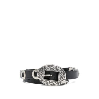 Golden Goose Wash Lederg&uuml;rtel - - Accessories - Damen - Schwarzk - 85 CM