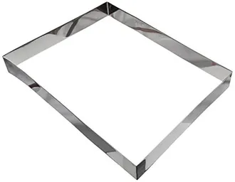 Decora 0063769 Cadre Rectangle Acier Inoxydable 40 x 30 x 4,5 cm, Argent