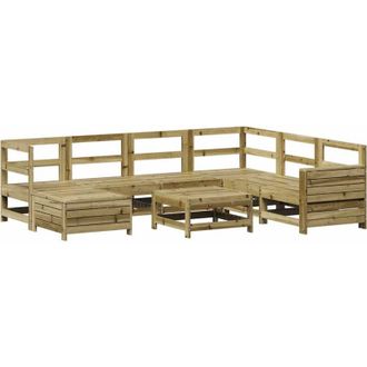 vidaXL Salon de jardin 8 pcs bois de pin impr&eacute;gn&eacute; vidaXL