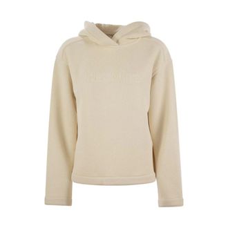 Max Mara Femme, Sweatshirts et sweats &agrave; capuche, Beige, Taille: 42 FR Oversized Sweat &agrave; capuche