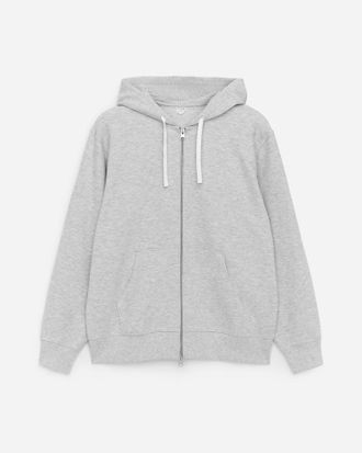 Arket Jersey-Kapuzenjacke Mit Rei&szlig;verschluss -Grau