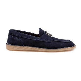 Dolce & Gabbana Blaue Wildleder Loafer Schuhe Aw25 - - Shoes - Herren - Blau - 41 EU