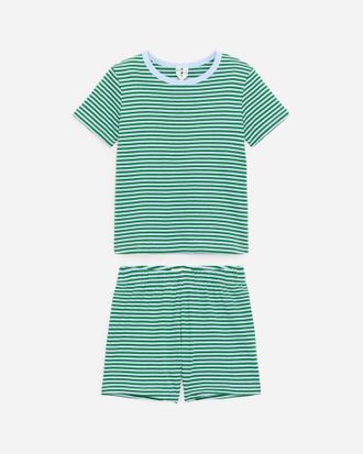 Arket Zweiteiliger Kurzer Pyjama Aus Jersey -Blau