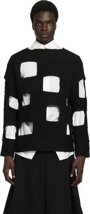 Comme Des Gar&ccedil;ons Cut-Out Cotton Nylon Sweater