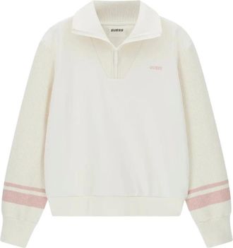 Guess Fabrizia Half-Zip Sweatshirt - - Sweatshirts & Hoodies - Damen - Wei&szlig; - M