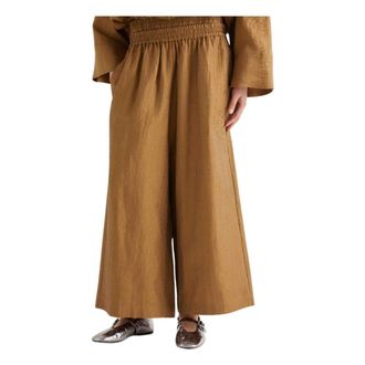 Meimeij Femme, Pantalons, Brun, Taille: 46 FR Pantalon Droit Court