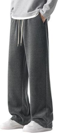 Generic Pantalon dentra&icirc;nement extensible pour homme - Taille &eacute;lastique - Respirant, l&eacute;ger et confortable, gris, 4XL