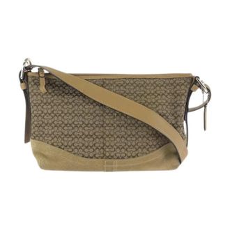Coach Pre-owned Mini Signature Canvas Leder Schultertasche - - Pre-owned - Damen - Beige - ONE SIZE