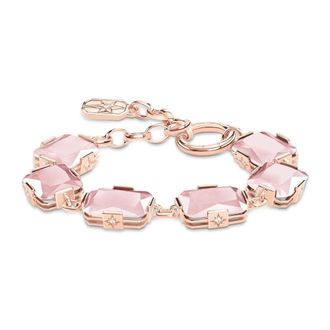 Thomas Sabo Thomas Sabo, Femme, Accessoires, Rose, Taille: ONE Size Bracelet avec de gros pierres roses A1911-417-9-L19V