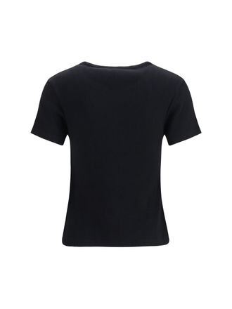 Off-white Womens Off Stamp T-Shirt Black-White Cotton; Elastane T-Shirts And Polos
