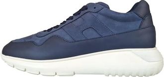 Hogan Chaussures Homme interactive3 en Nabuck et Cuir HXM3710CP50UGWU801 Bleu, bleu, 42.5 EU