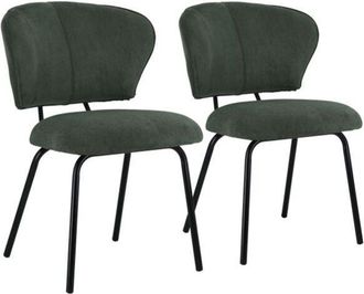 Happy Garden 2er Set grünen Cord-Stühlen nilsa