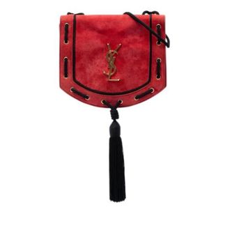 Saint Laurent Pre-owned Suede Tassel Crossbody - - Pre-owned - Damen - Rot - ONE SIZE