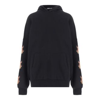Just Cavalli Baumwoll-Sweatshirt mit Strasssteinen - - Sweatshirts & Hoodies - Damen - Schwarzk - M