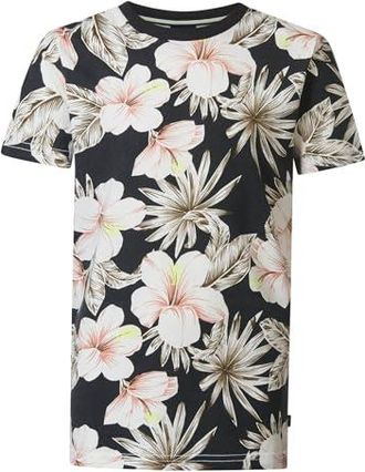 Petrol Industries INDUSTRIES T- Shirt SS AOP pour Homme Tricot, Anthracite