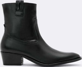 AllSaints Jura bottines zipp&eacute;es noir