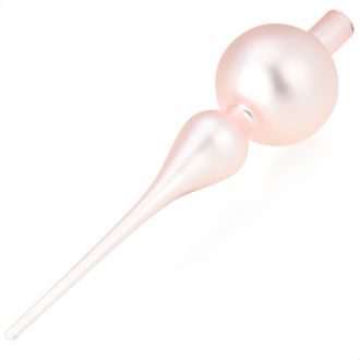 Com-Four Weihnachtsbaumspitze - Christbaumspitze aus echtem Glas f&uuml;r Weihnachten - Tannenbaumspitze f&uuml;r den Christbaum (28cm - Hellrosa matt)