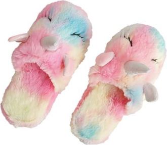 Valiclud Pantoufles Peluche Motif Licorne Pour Int&eacute;rieur Pour Automne Et Hiver Maison