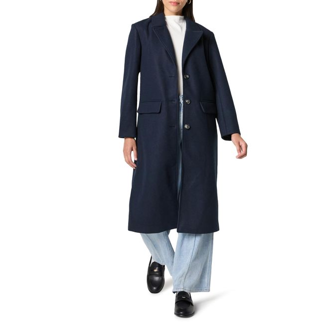 The Drop Damen Mantel Liam Loose Overcoat Navy XXL Übergröße ab 107,90 ...