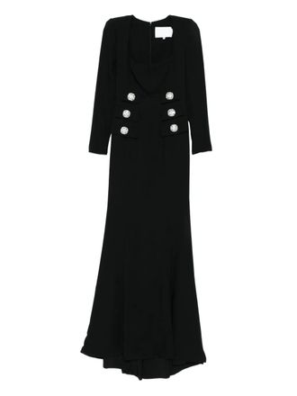 Costarellos Kleid mit Zierknöpfen - Schwarz