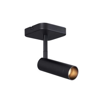 QAZQA Modern Moderner Deckenspot schwarz rund GU10 35mm dreh- und schwenkbar - Kate I Wohnzimmer I Schlafzimmer - Stahl Quadratisch I Rund - LED geeignet GU