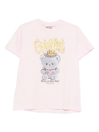 Ganni t-shirt Teddy en jersey - Rose