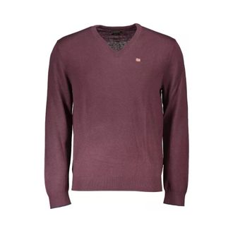 Napapijri Zeitloser rosa V-Ausschnitt Pullover - - Knitwear - Herren - Braun - S