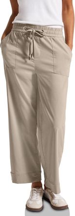 Street One Damen 3716622 Casual Fit Hose mit Turn-Up, Morning beige, 36W x 28L