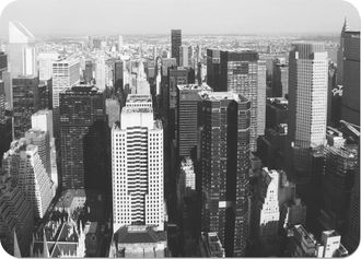 Fabulous Tischset mit Unterseite aus Kork, Motiv New York, Foto schwarz und weiß, Stadt USA USA - Großes Format 39,5 x 28,5 cm