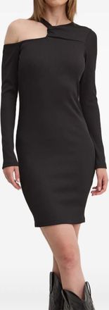 HUGO BOSS robe courte à découpes - Noir