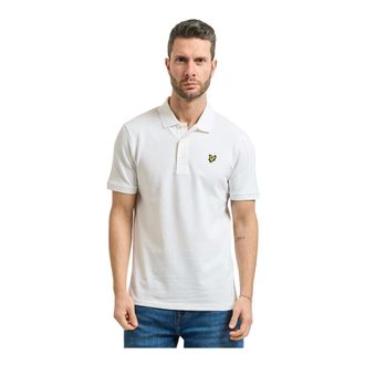 Lyle & Scott Homme, Tops, Blanc, Taille: 4XL Polo en coton