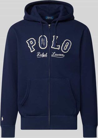 Polo Ralph Lauren Sweatjacke mit Label-Stitching und K&auml;nguru-Tasche