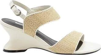 Jeannot Femme, Chaussures, Blanc, Taille: 40 EU Sandalo Tacco a Zeppa