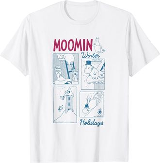 Moomin Winterurlaub Mumins Schneerutsche T-Shirt
