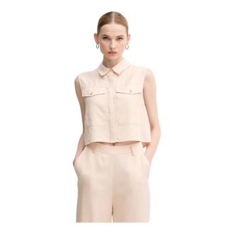 Gaud&igrave; Chemise &agrave; poches poitrine - Femme - Blouses et Chemises - Beige - Taille: 38 FR