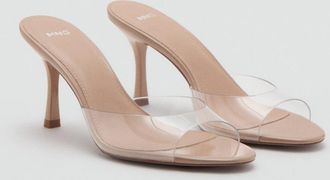 Mango Sandales pointues &agrave; talon nude - Femme - 35 - MANGO