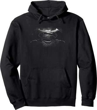 DC Comics Batman v Superman Black & White Logo Pullover Hoodie