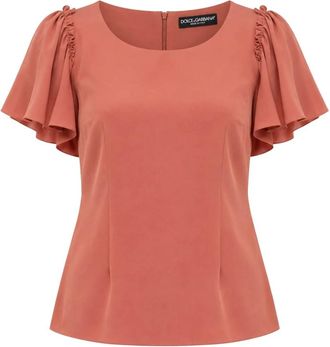 Dolce & Gabbana Blouse - Femme - Blouses et Chemises - Orange - Taille: 44 FR